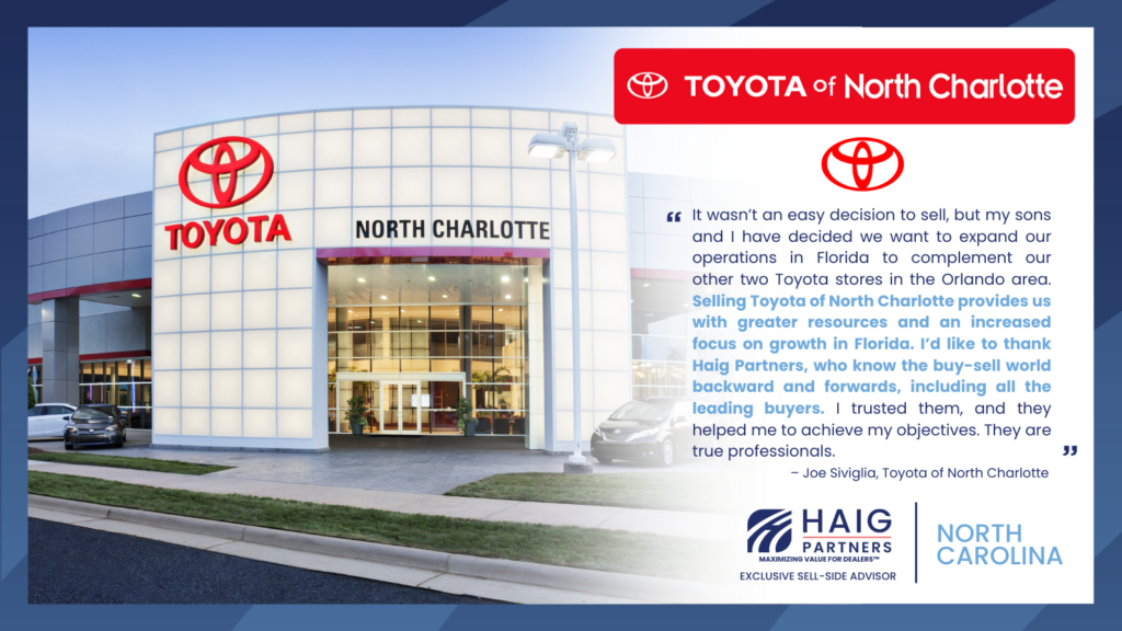 Reflecting on the Sale of Toyota of North Charlotte: A Strategic Move ...